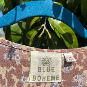Blue Boheme | Dresses | Blue Boheme Tan Brown Floral Print Viscose ...